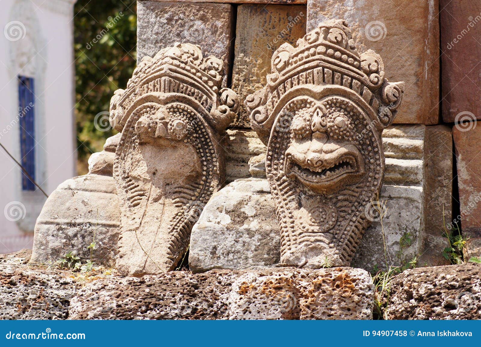 Part of the Temple Image of Snakes, Cambodia Stock Photo - Image of ...