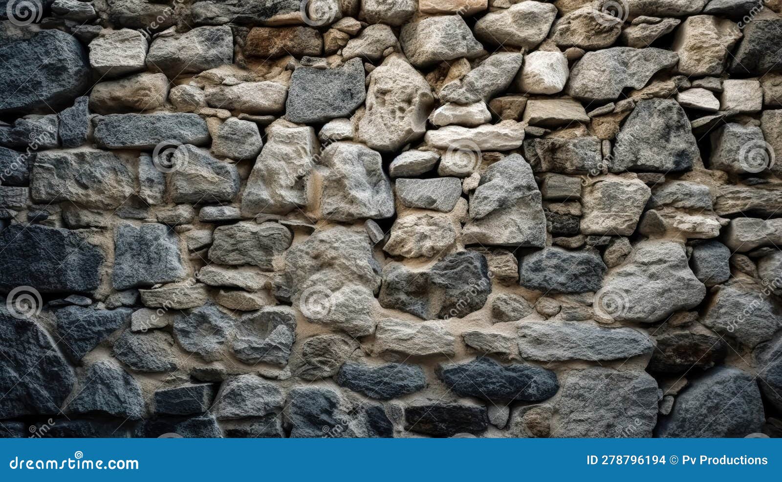 Part of Texture Stone Wall, Generative AI. Stock Photo - Image of ...