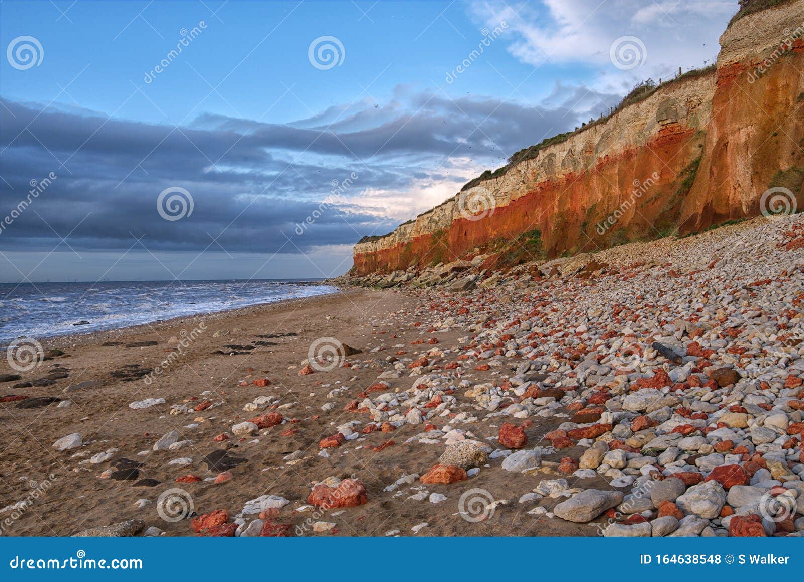 Three Coloured Cliffs at Hunstanton, Norfolk. Stock Photo - Image of ...