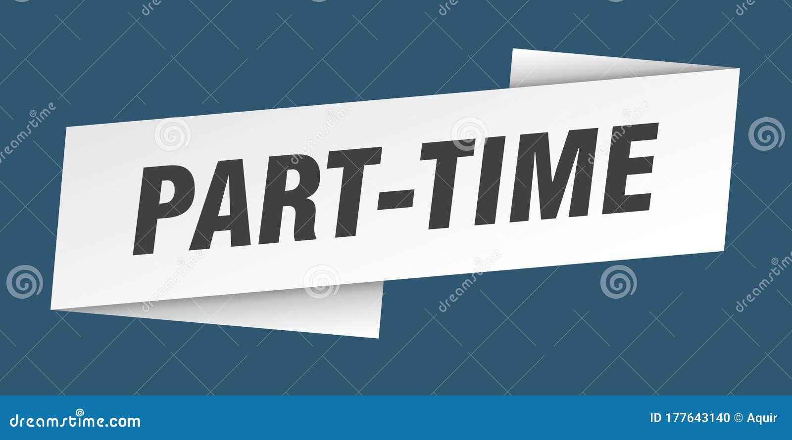 Part-time Banner Template. Part-time Ribbon Label Stock Vector ...