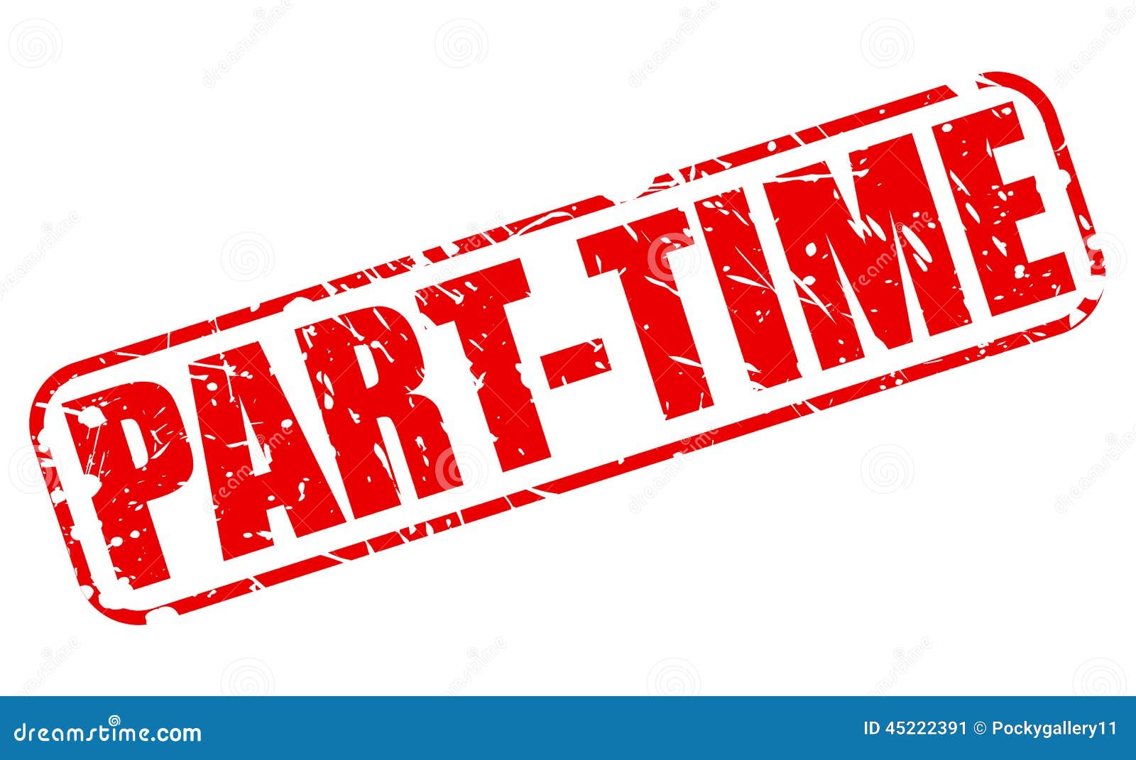 Part time red stamp text stock vector. Illustration of sign - 45222391