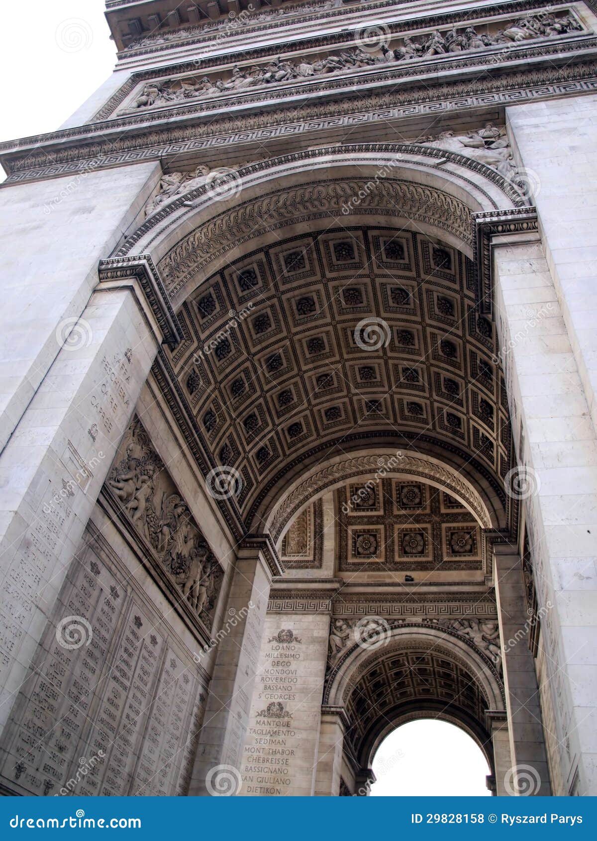 Part of the Triumphal Arch in Paris Stock Photo - Image of destination ...