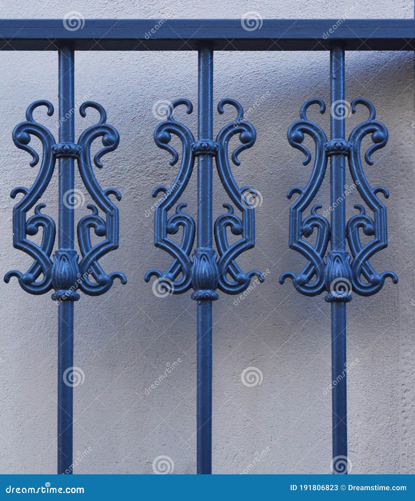 Part of Twisted Decorative Black Wrought Iron Isolated Stock Image ...