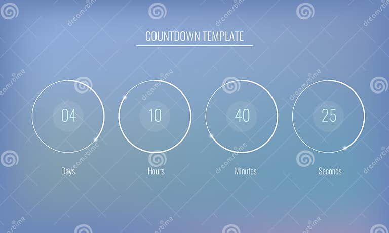 Part of the User Interface Clock Countdown Template for Application ...