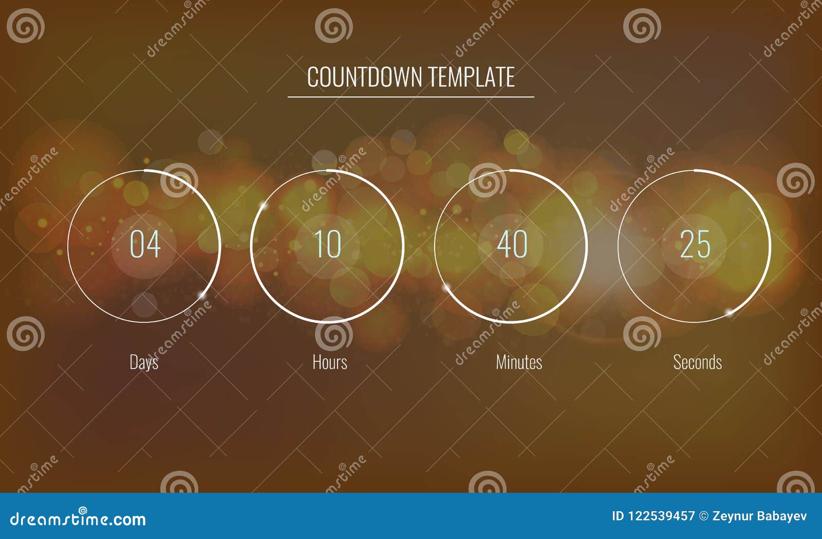 Part of the User Interface Clock Countdown Template for Application ...
