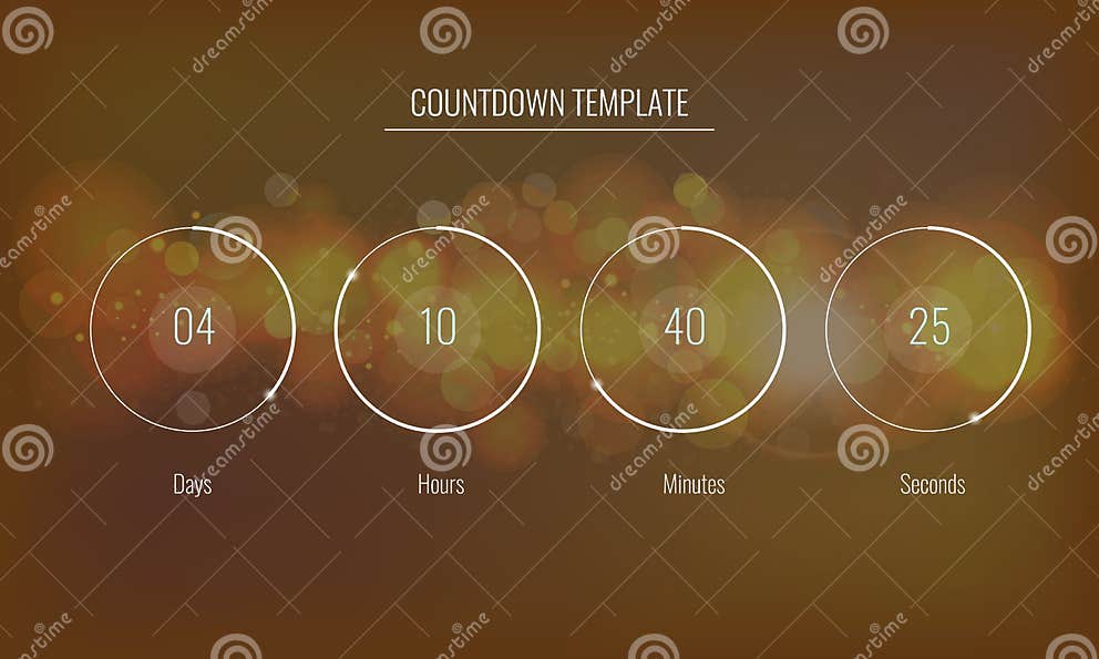 Part of the User Interface Clock Countdown Template for Application ...