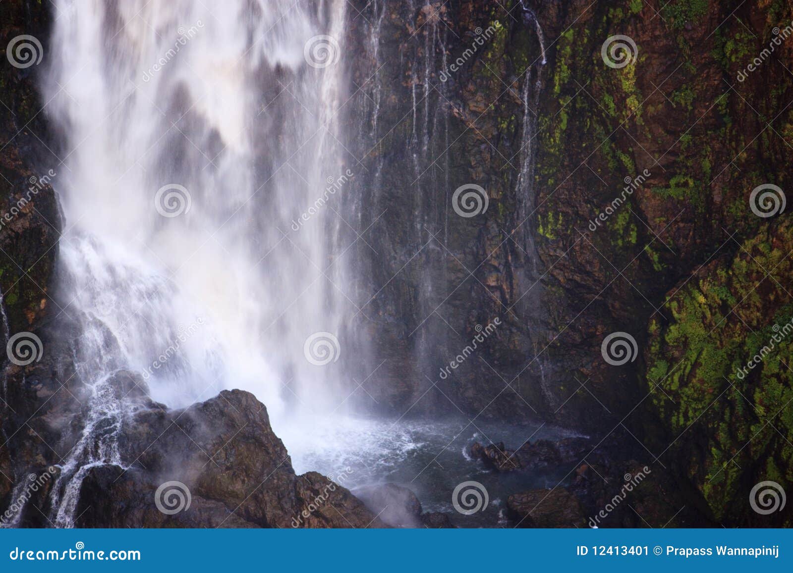 Part of a Very High Waterfall Stock Image - Image of rock, scenery ...