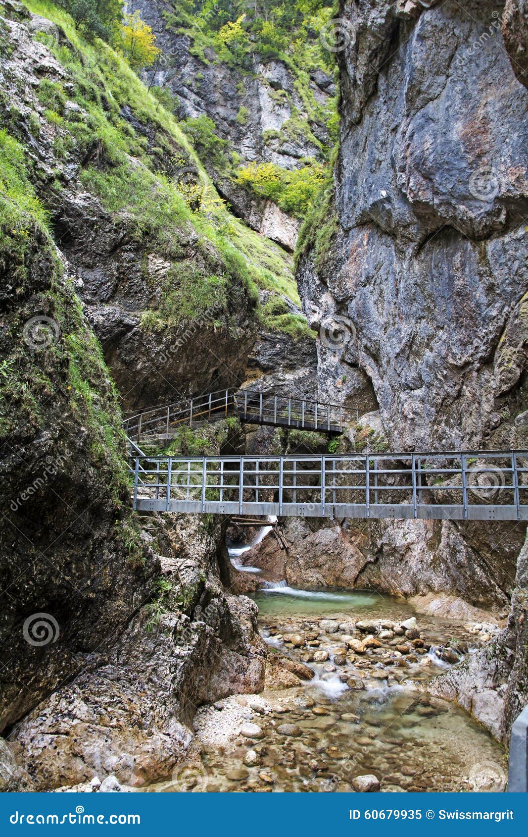 Part View of Almbachklamm Hiking,trail Stock Image - Image of famous ...