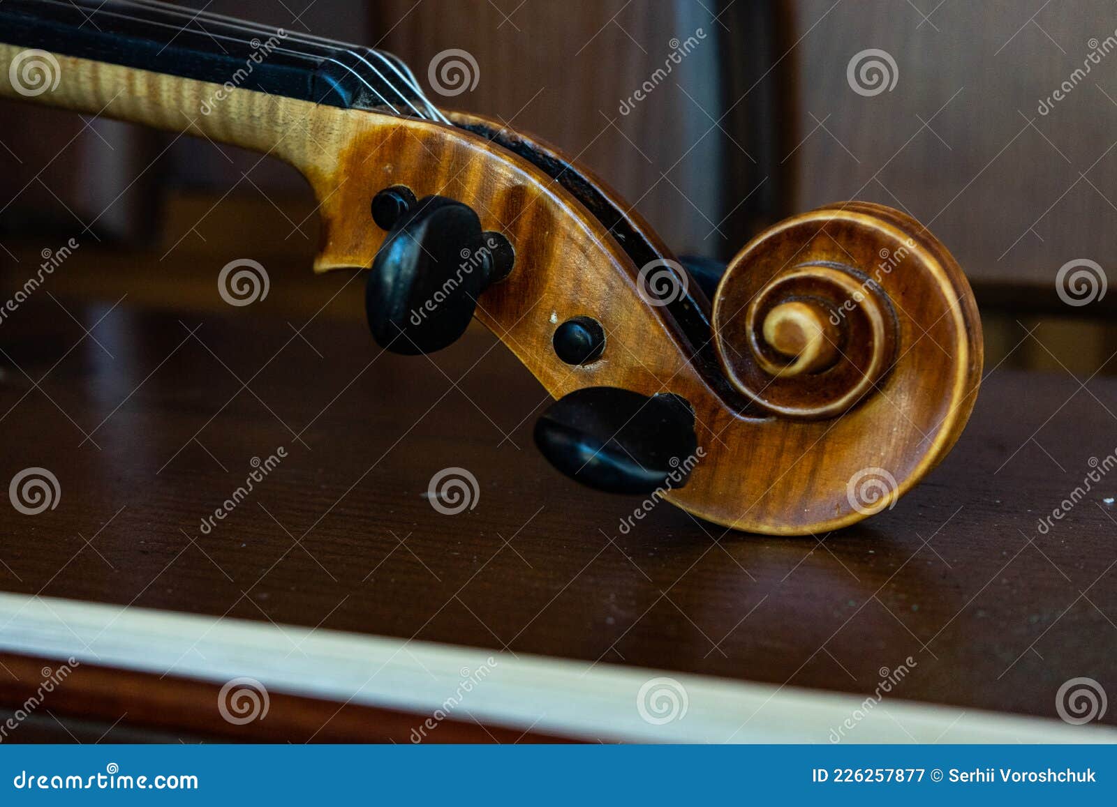 Part of the Violin. Side View Stock Image - Image of harmony, music ...