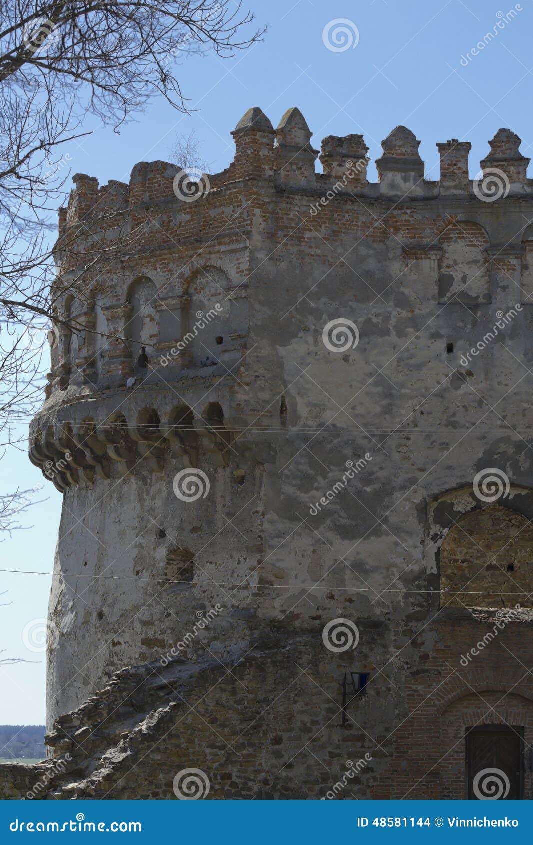 Part of the Wall of the Castle of Ostrog. Stock Photo - Image of ...