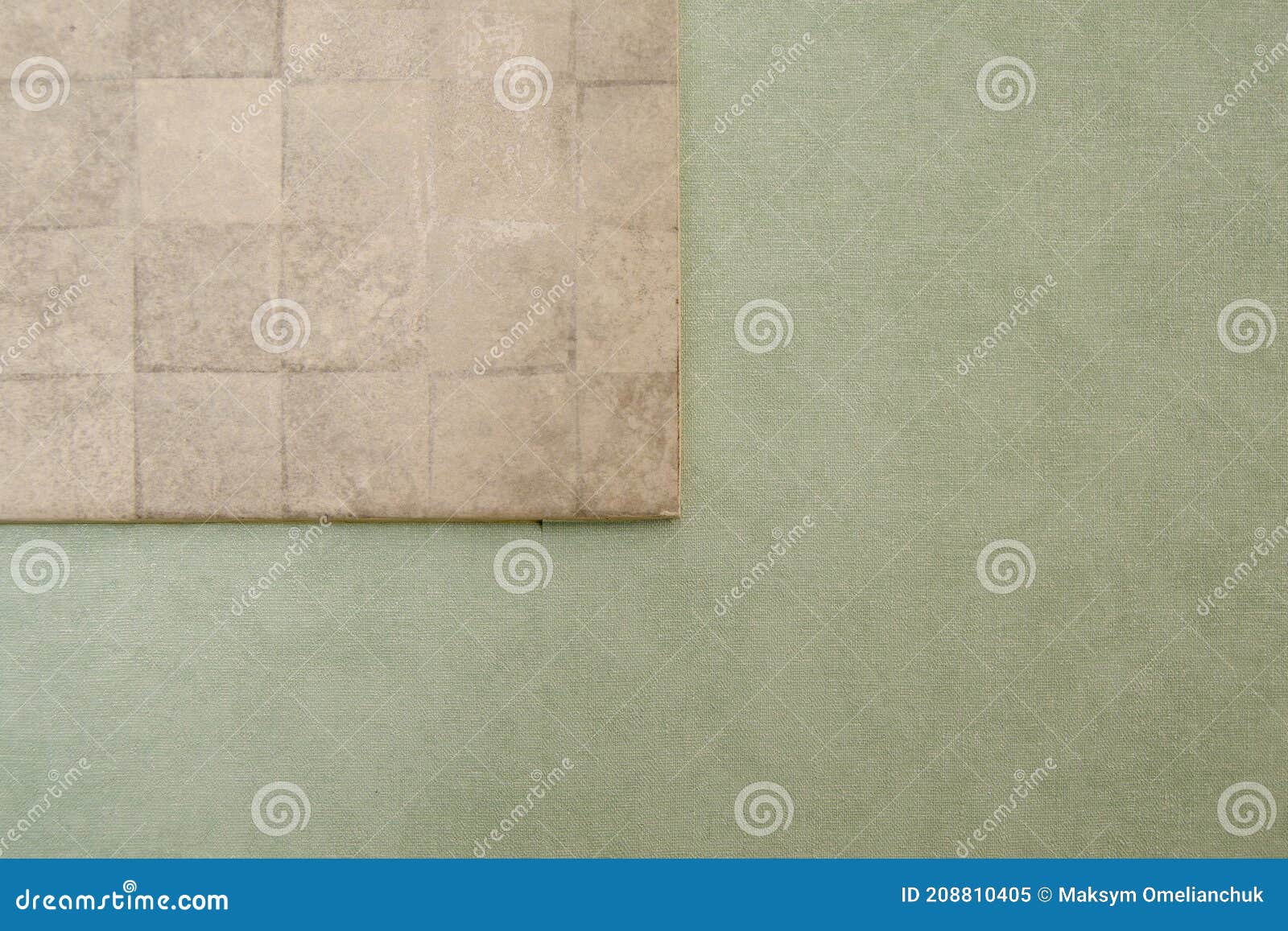 Part Of The Old Wallpaper. Square Wallpaper On The Wall. Background ...