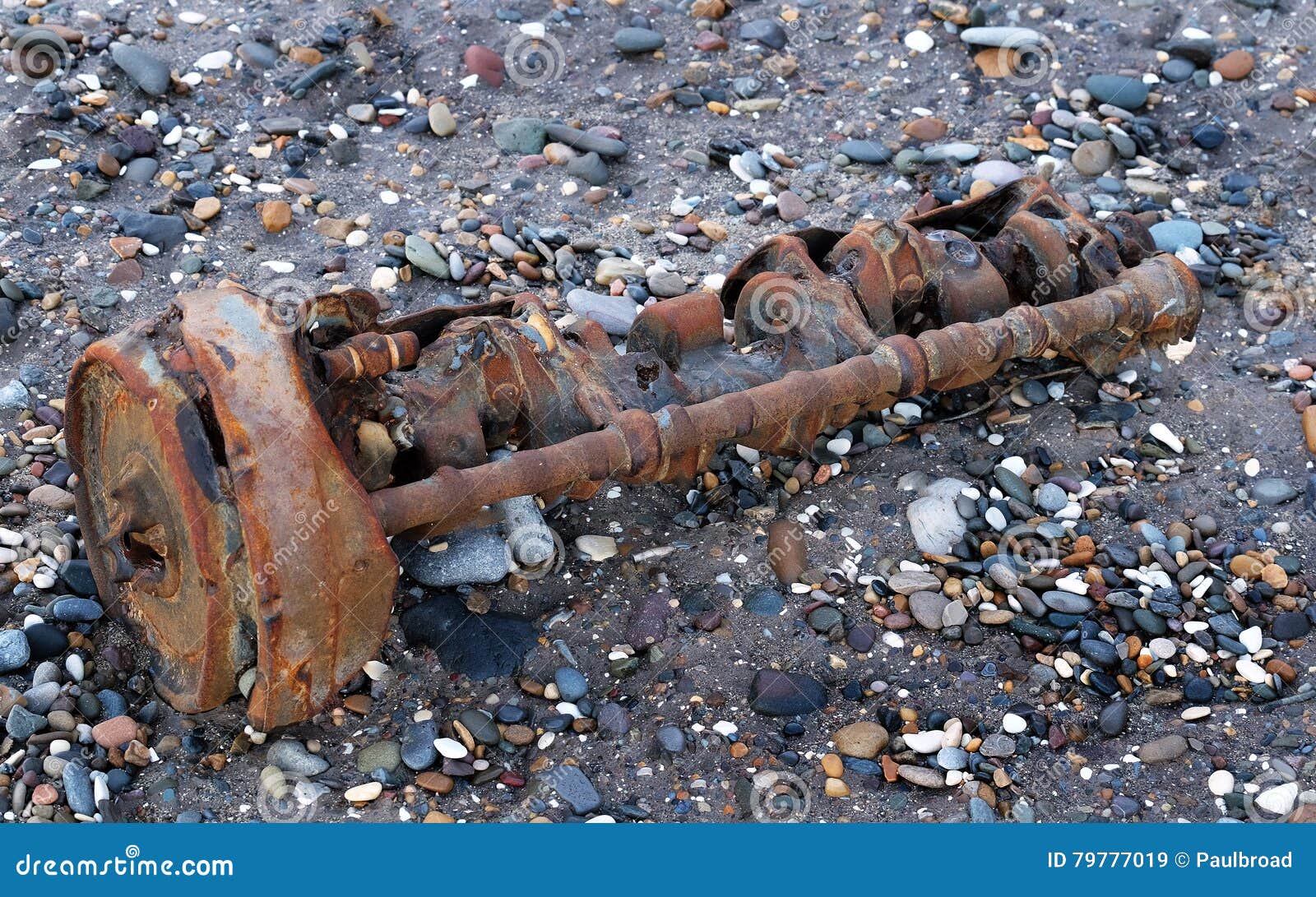 Part of Wartime Engine on Beach in East Yorkshire, UK. Stock Image ...