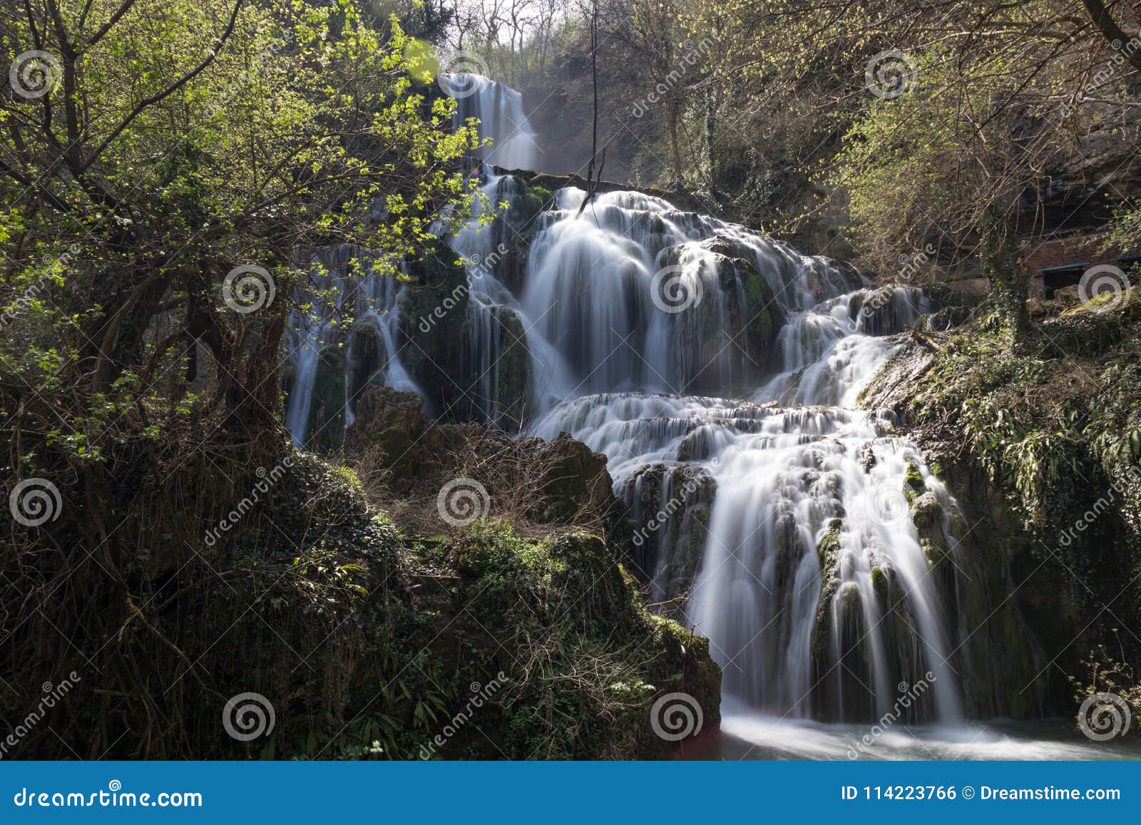Part from Waterfall Cascade Krushuna Bulgaria in Spring Stock Photo ...