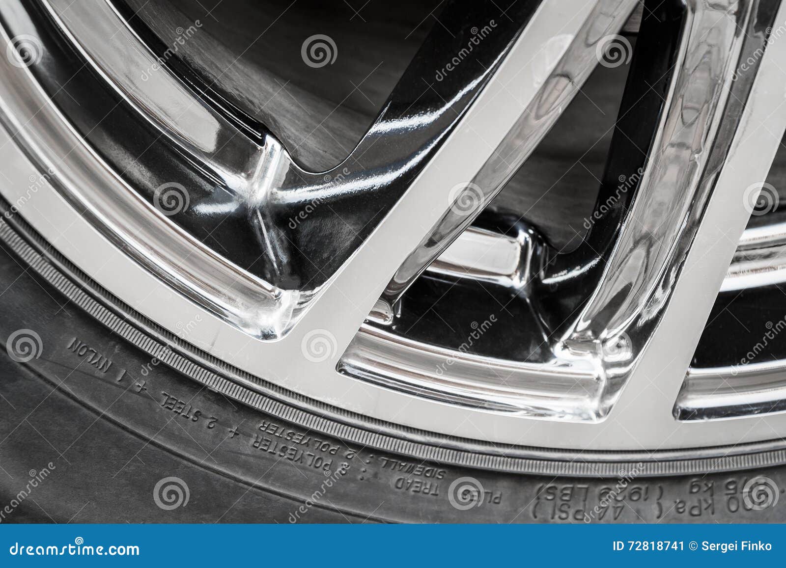 Part of the Wheel of a Car Closeup Stock Image - Image of closeup ...
