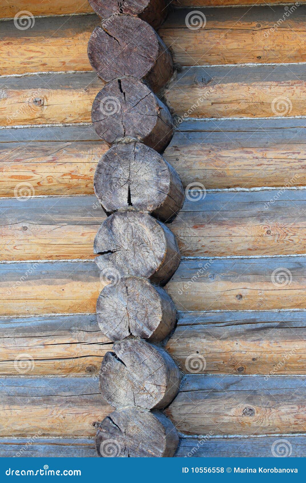 Part of wooden blockhouse stock photo. Image of wooden - 10556558