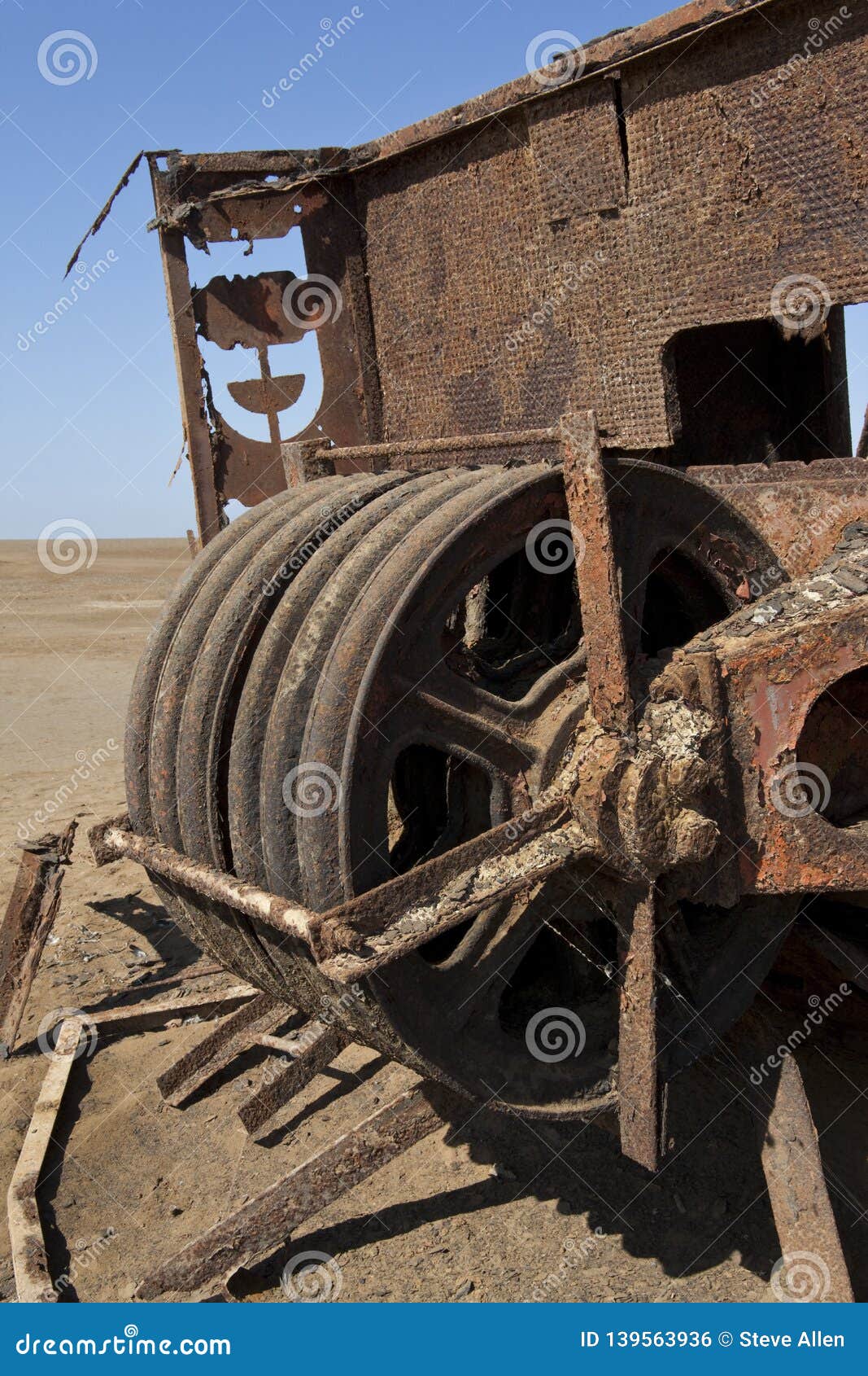 Wreckage of an Oil Drilling Platform - Skeleton Coast - Namibia Stock ...