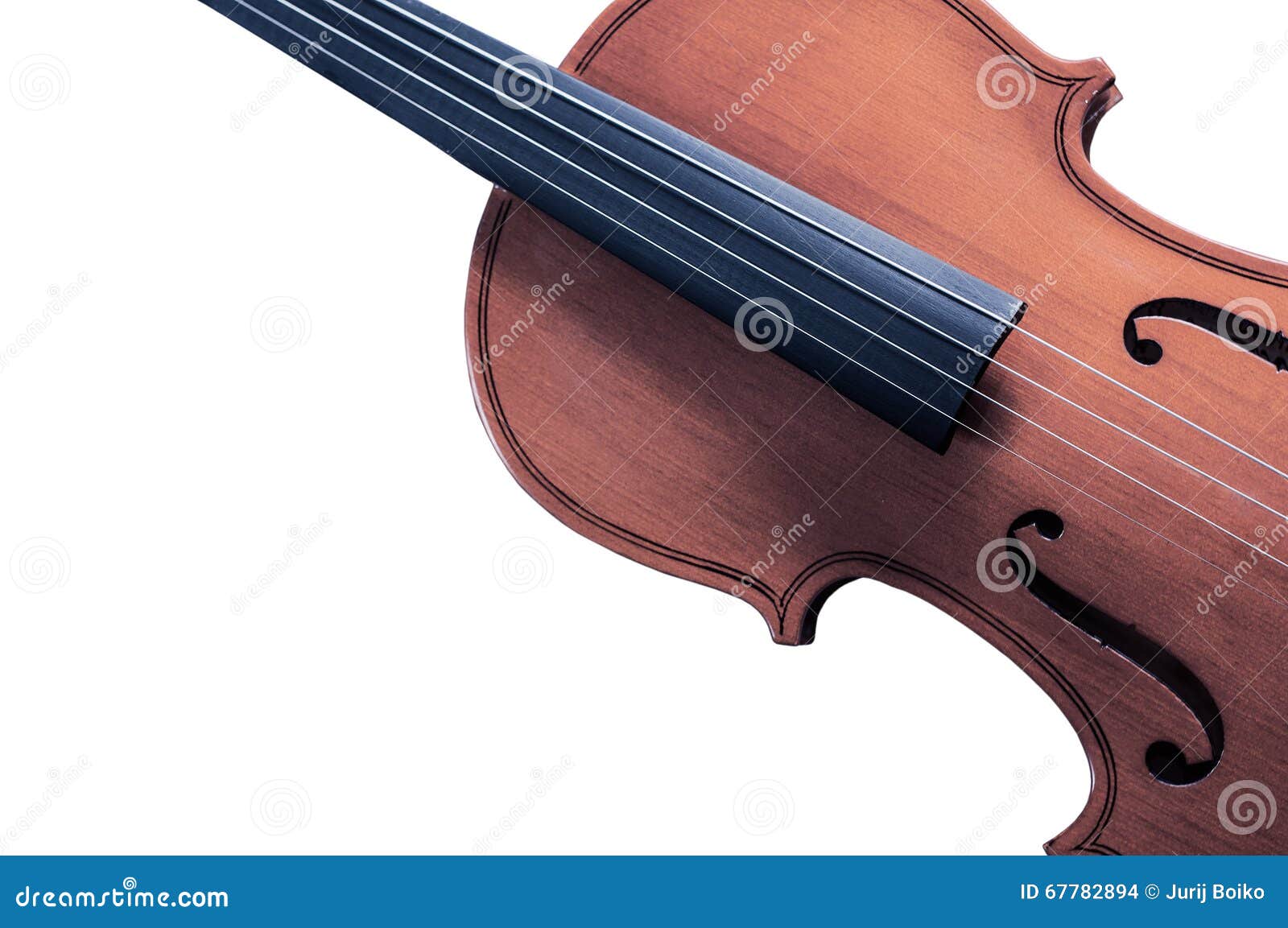 Part of the Yellow Violin on White Background with Space for Text ...