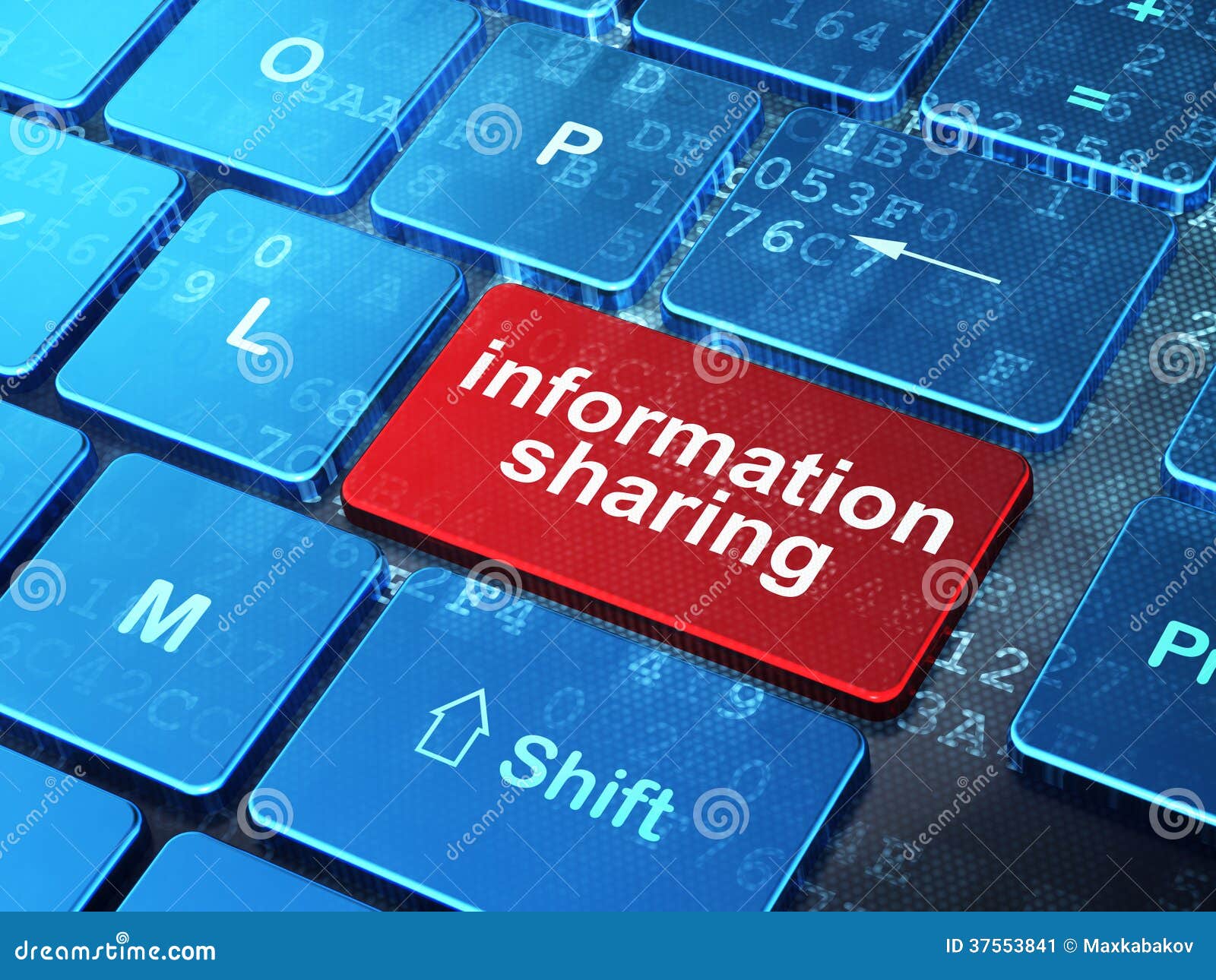 Partage D'informations Sur Le Clavier D'ordinateur Illustration Stock ...