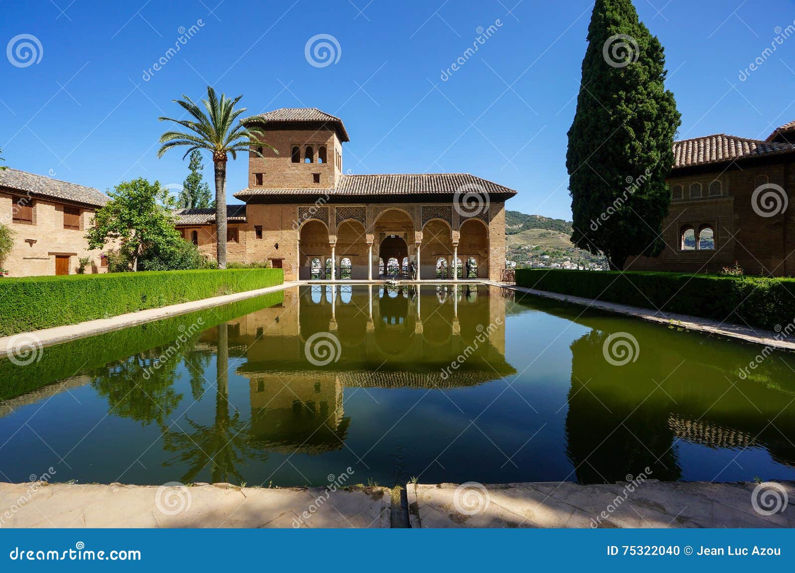 Partal Palace in Alhambra in Granada, Spain Stock Photo - Image of ...