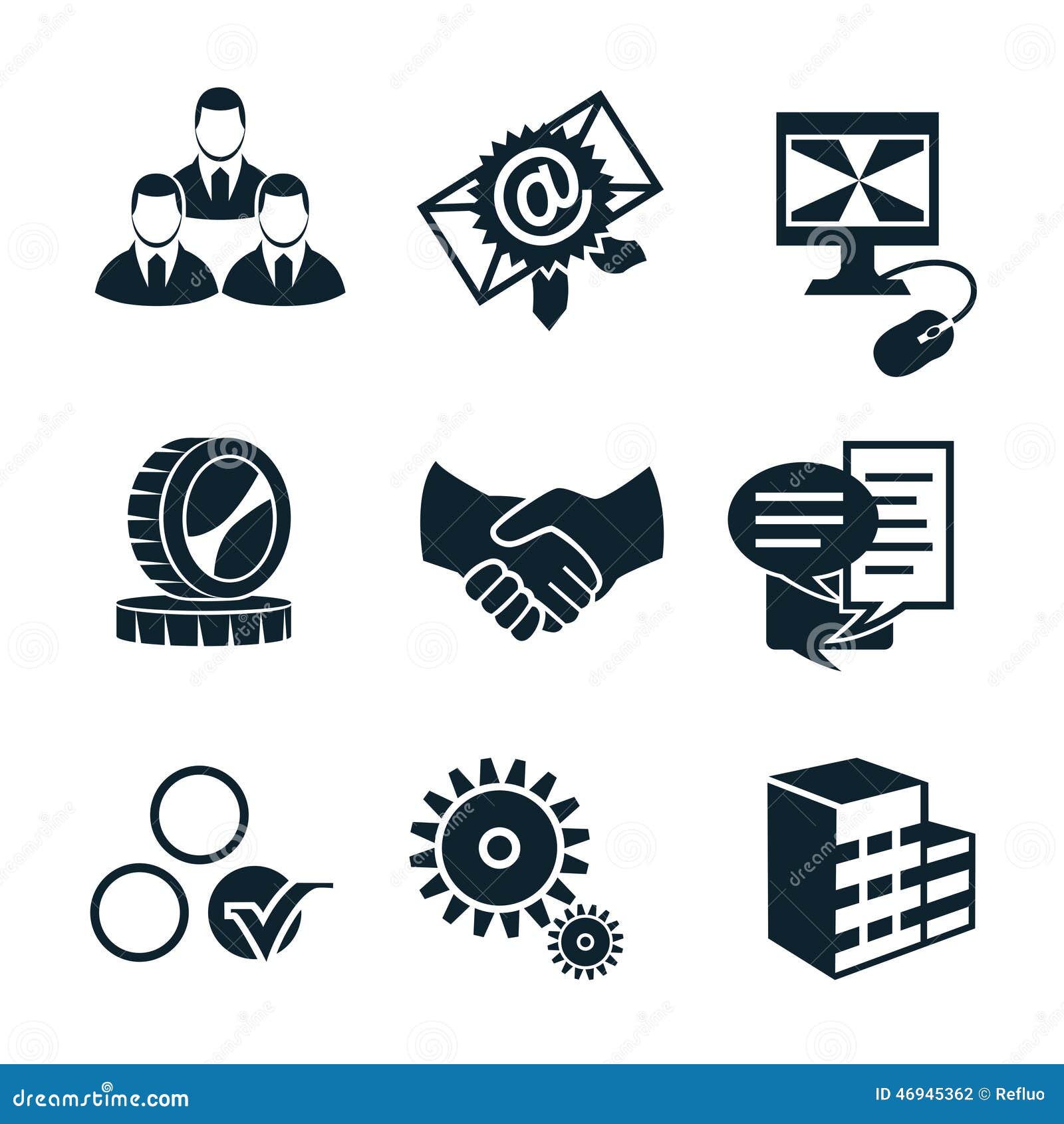 Parte Ajustada 5 Do ícone Do Negócio Ilustração do Vetor - Ilustração ...