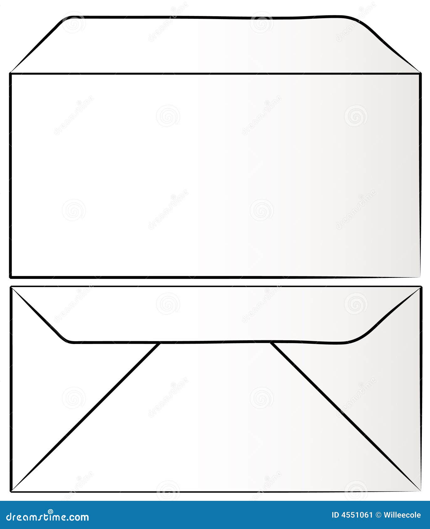 Parte Anteriore E Parte Posteriore Della Busta Illustrazione Vettoriale ...