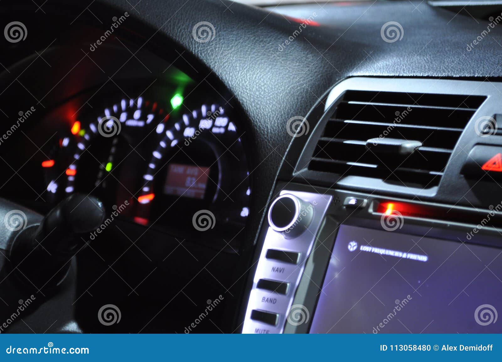 Parte Del Panel De Delante Del Coche Foto de archivo - Imagen de ...