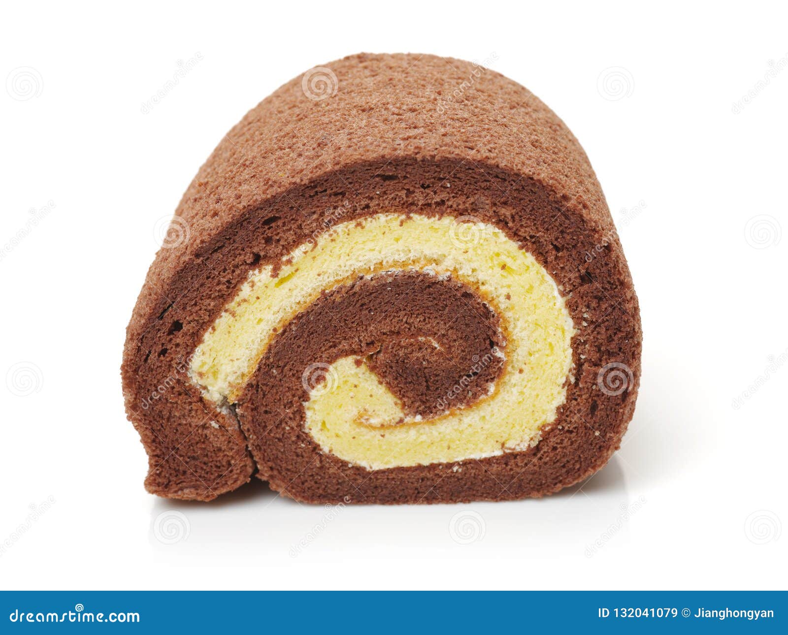 Parte Del Rollo Suizo Con El Chocolate Imagen de archivo - Imagen de ...