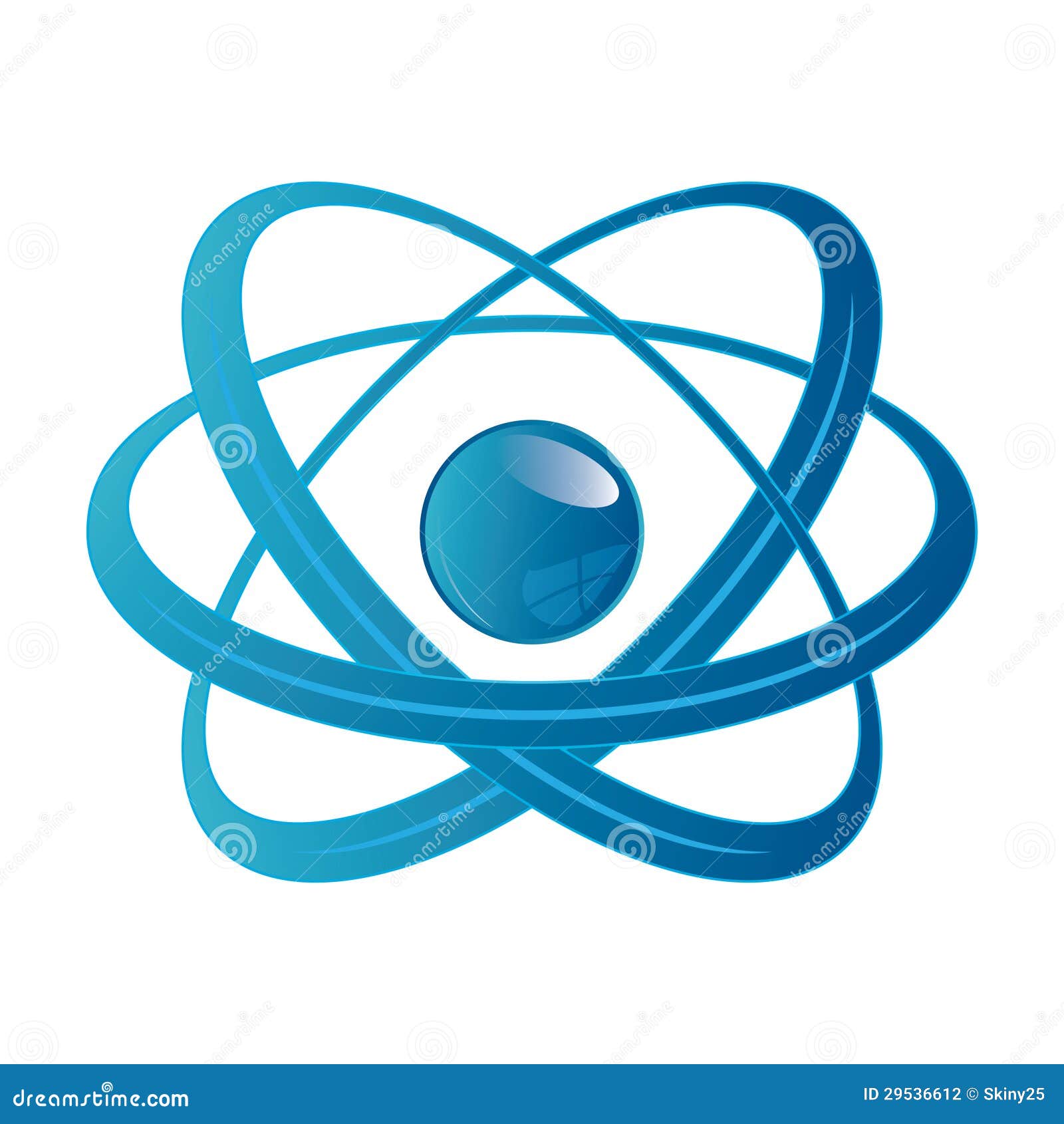 Parte Dell'atomo Su Fondo Bianco. Illustrazione Vettoriale ...