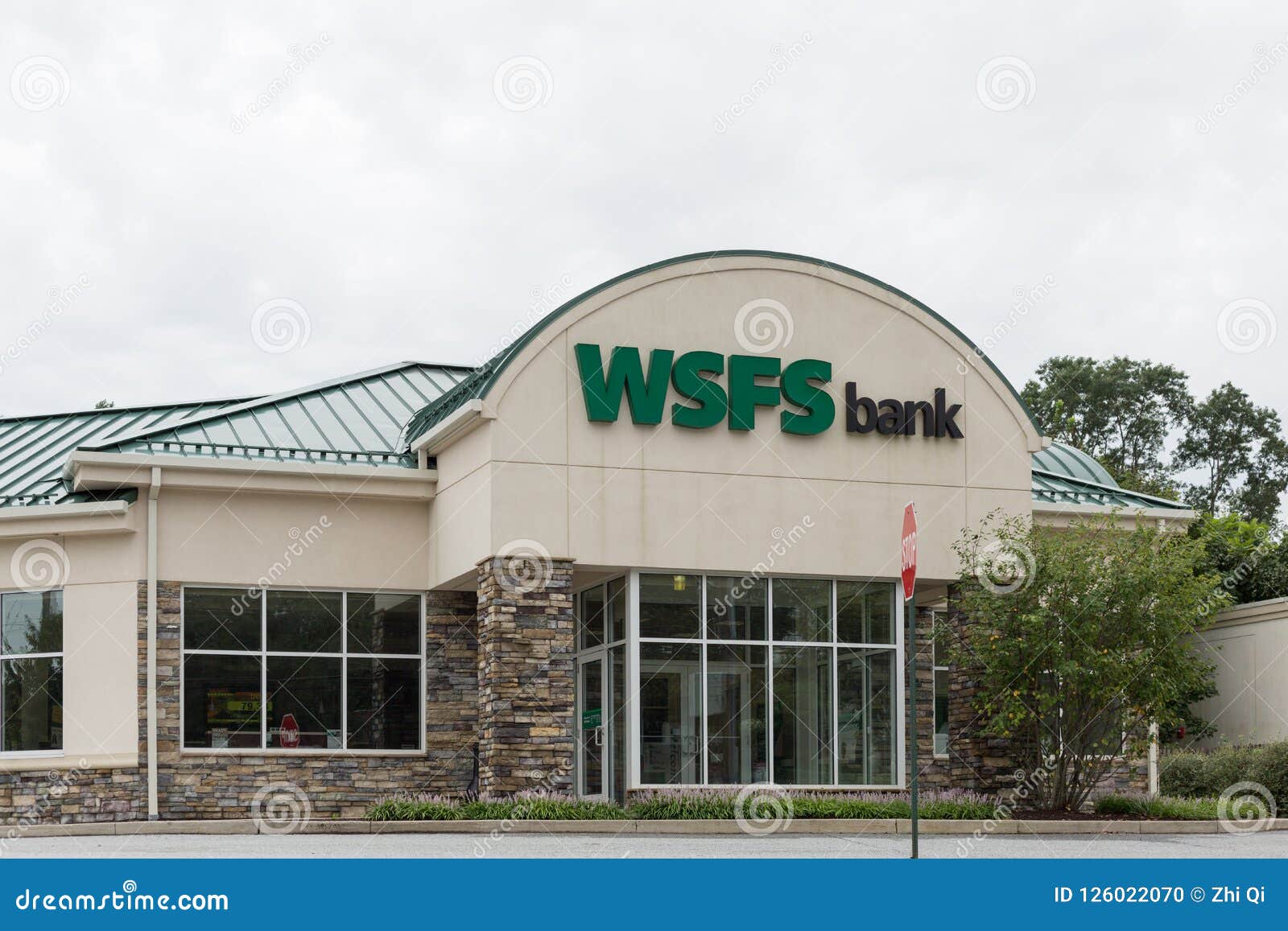 Parte Dianteira Do Banco De WSFS, Imagem Editorial - Imagem de sinal ...
