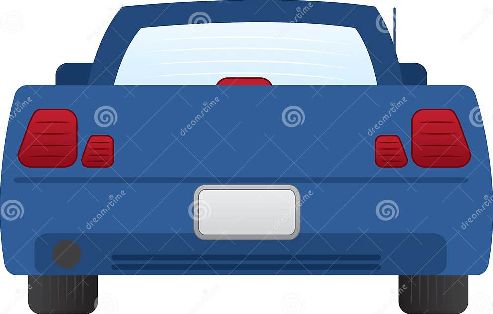 Parte traseira do carro ilustração do vetor. Ilustração de recuo - 25708058