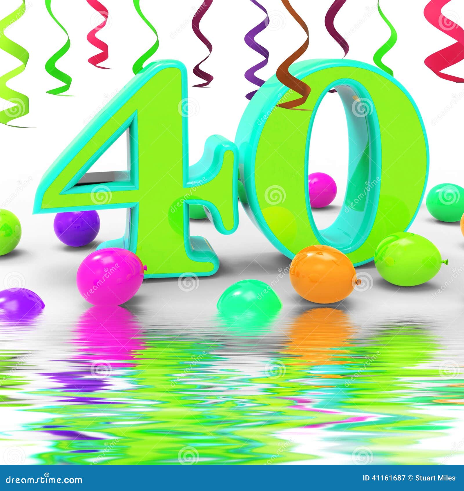 Partei-Anzeigen-bunte Partei Dekorationen Oder Brigh Der Nr.-vierzig ...