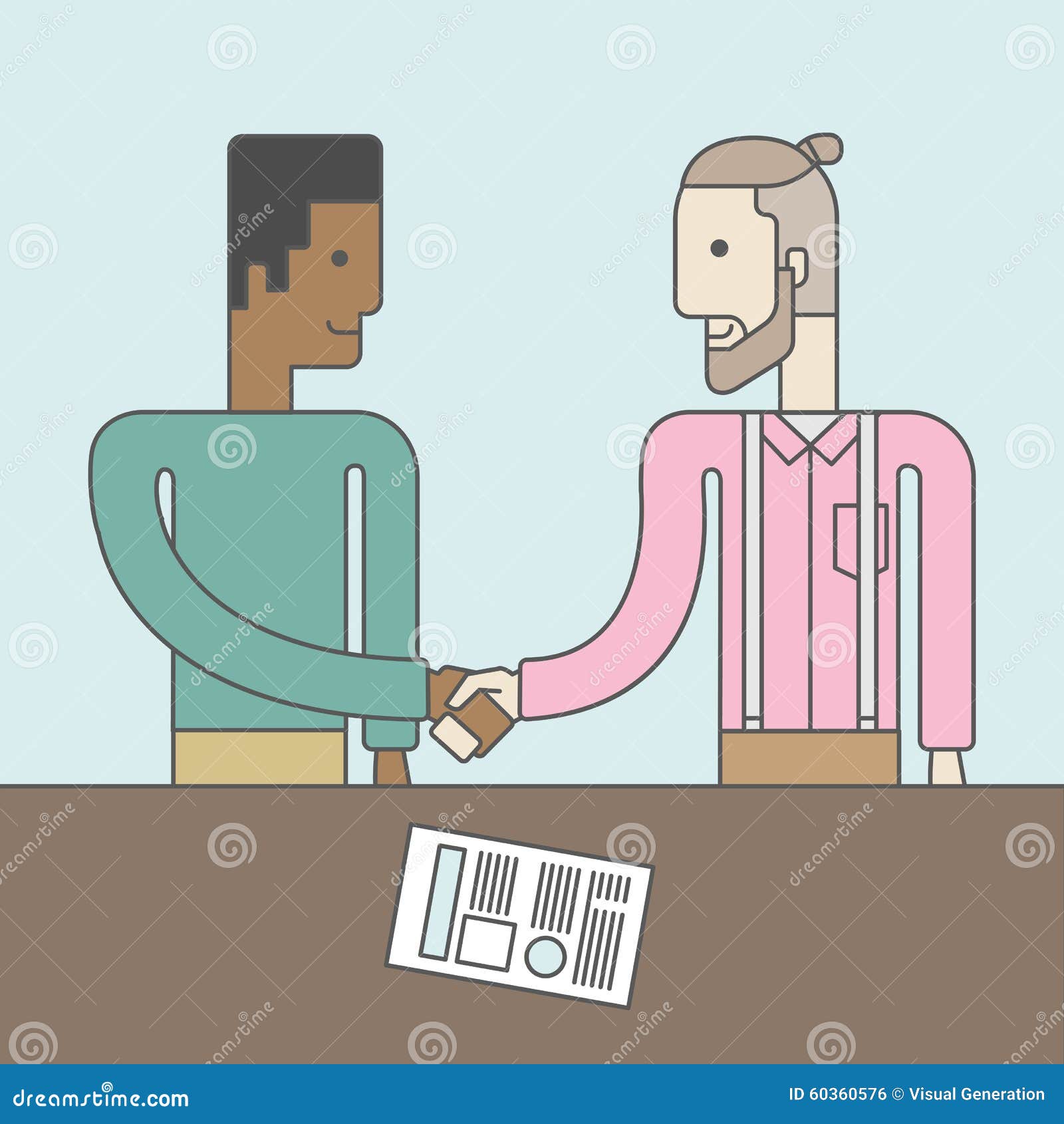 Partenariat illustration de vecteur. Illustration du ligne - 60360576