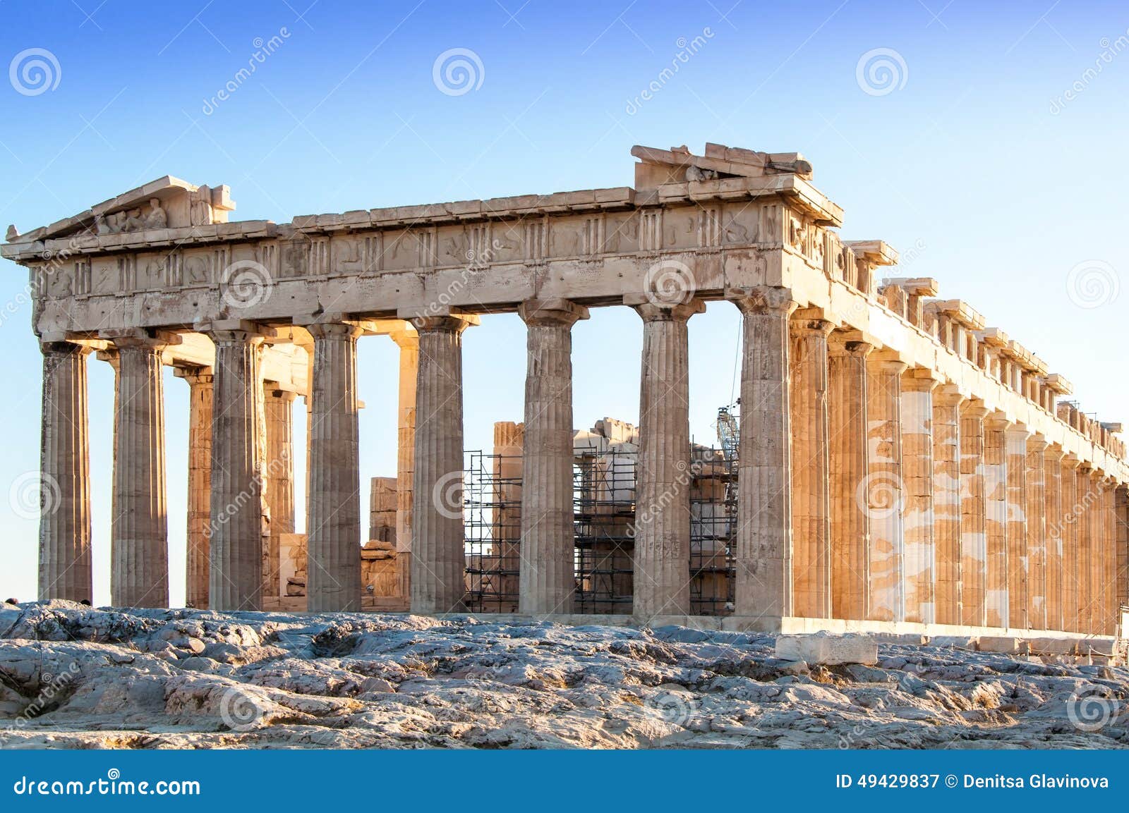 The Partenon in Athens, Greece Stock Image - Image of historical ...