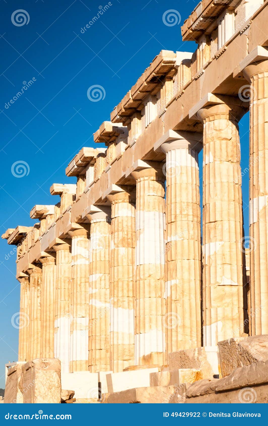 The Partenon in Athens, Greece Stock Photo - Image of colonnade, empire ...