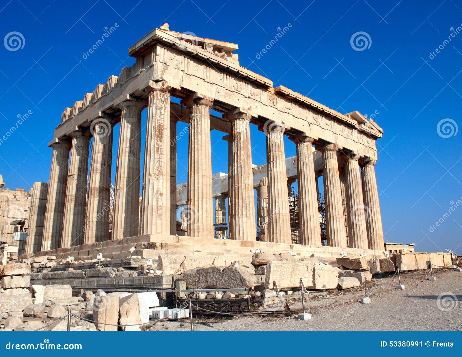 Partenone Sull'acropoli, Atene, Grecia Immagine Stock - Immagine di ...