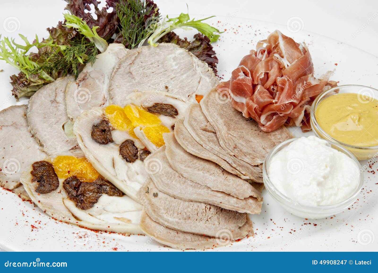 Partes De Diferentes Tipos De Carne Curada Imagen de archivo - Imagen ...