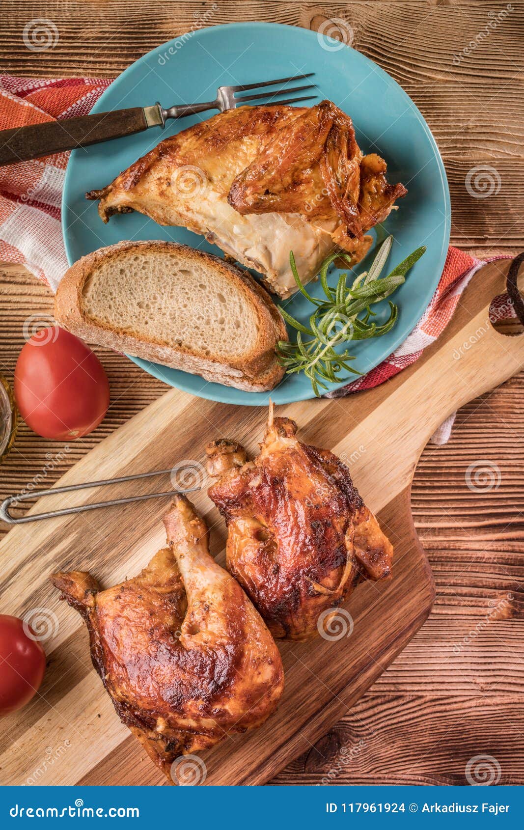 Partes de frango assado foto de stock. Imagem de carne - 117961924