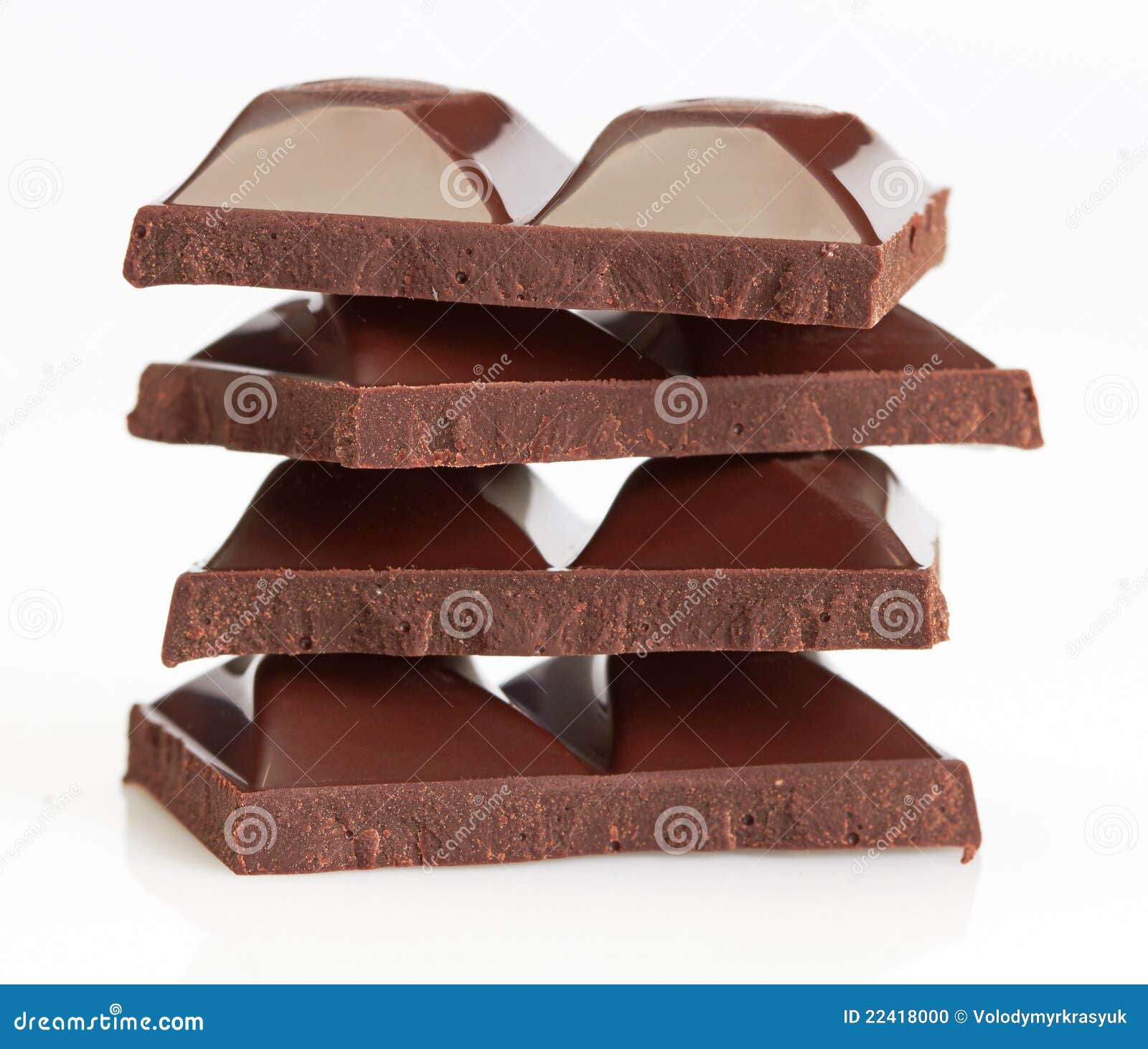 Partes do chocolate foto de stock. Imagem de nutritivo - 22418000