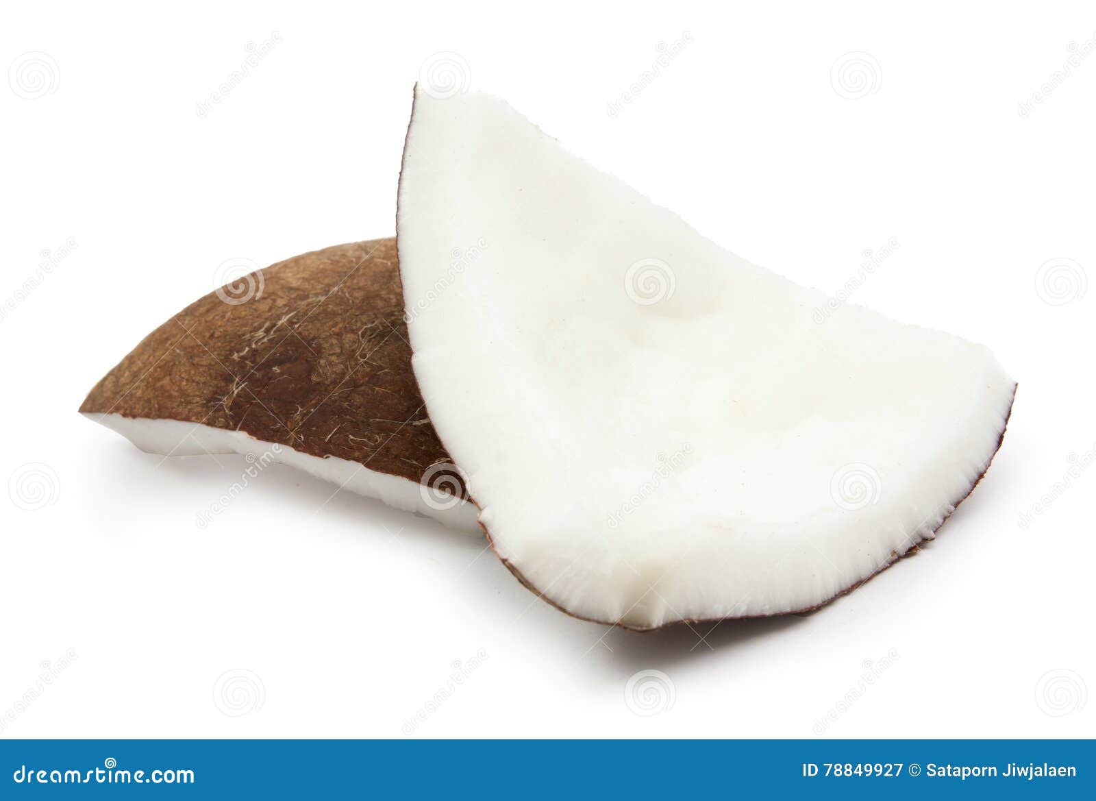 Partes do coco isoladas imagem de stock. Imagem de cocos - 78849927