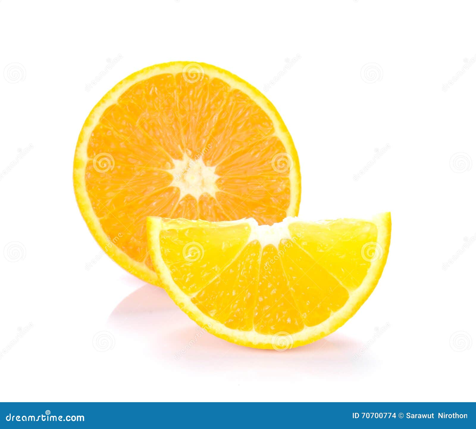 Partes Do Corte Da Laranja No Fundo Branco Foto de Stock - Imagem de ...