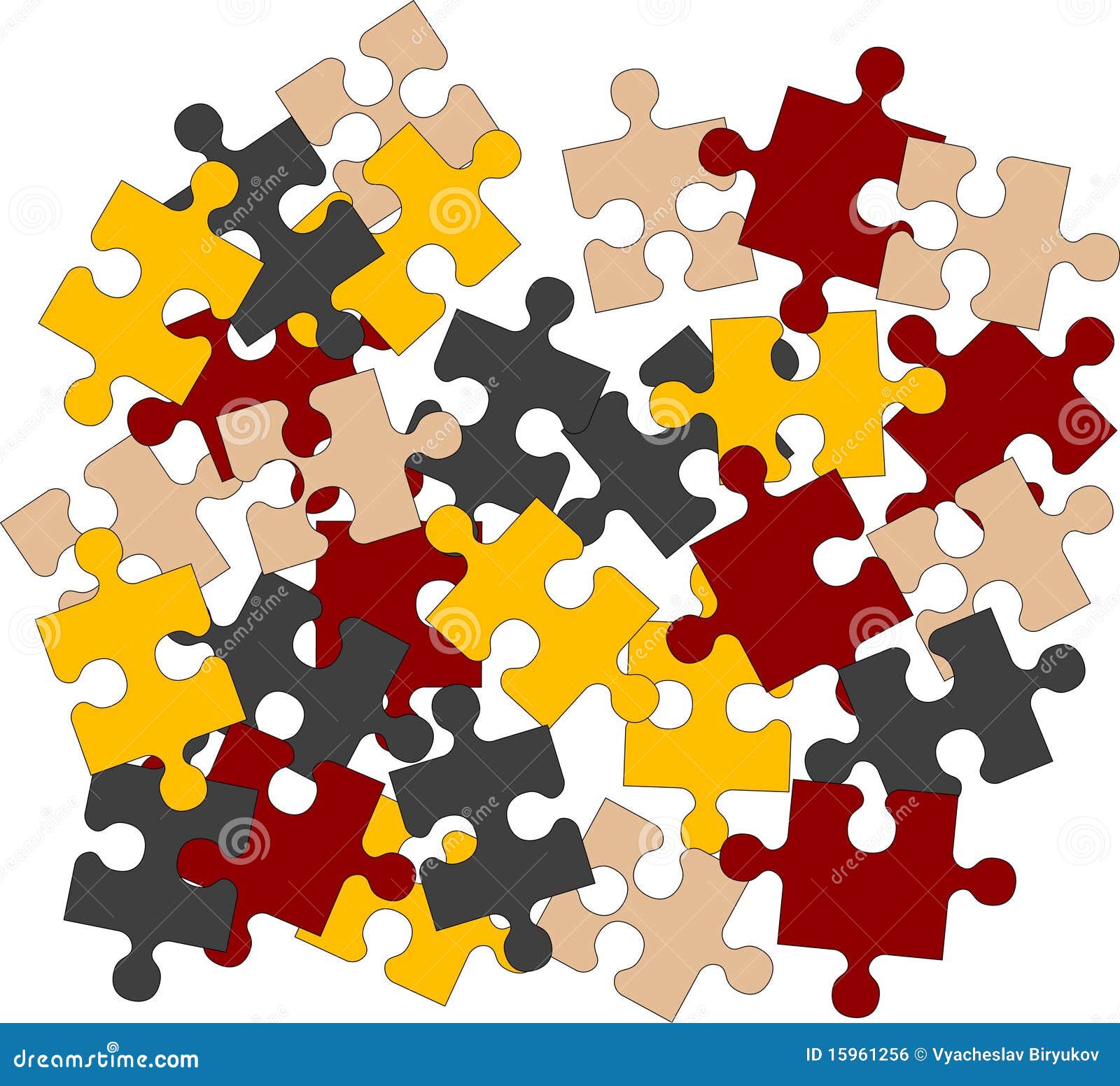Partes do enigma ilustração do vetor. Ilustração de lazer - 15961256