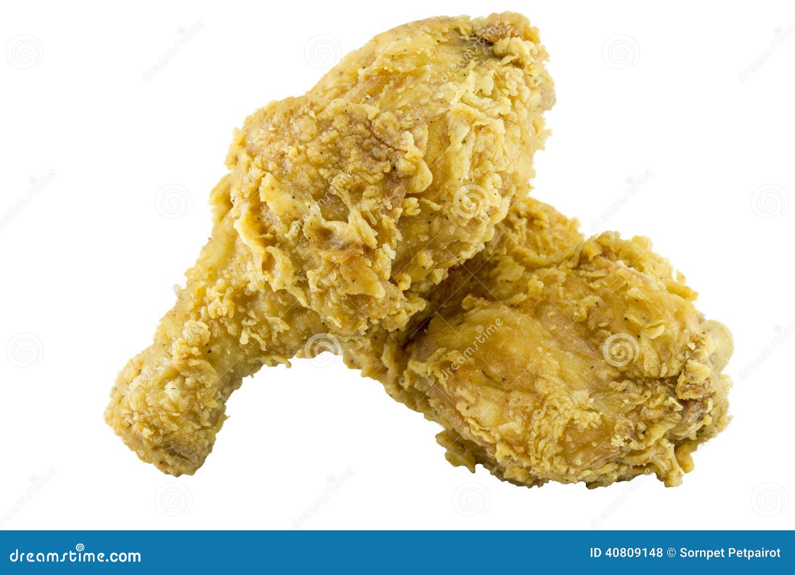 Partes Do Frango Frito Isoladas No Fundo Branco Foto de Stock - Imagem ...