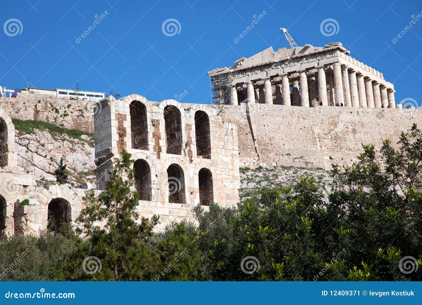 The Parthenon stock image. Image of famous, city, view - 12409371