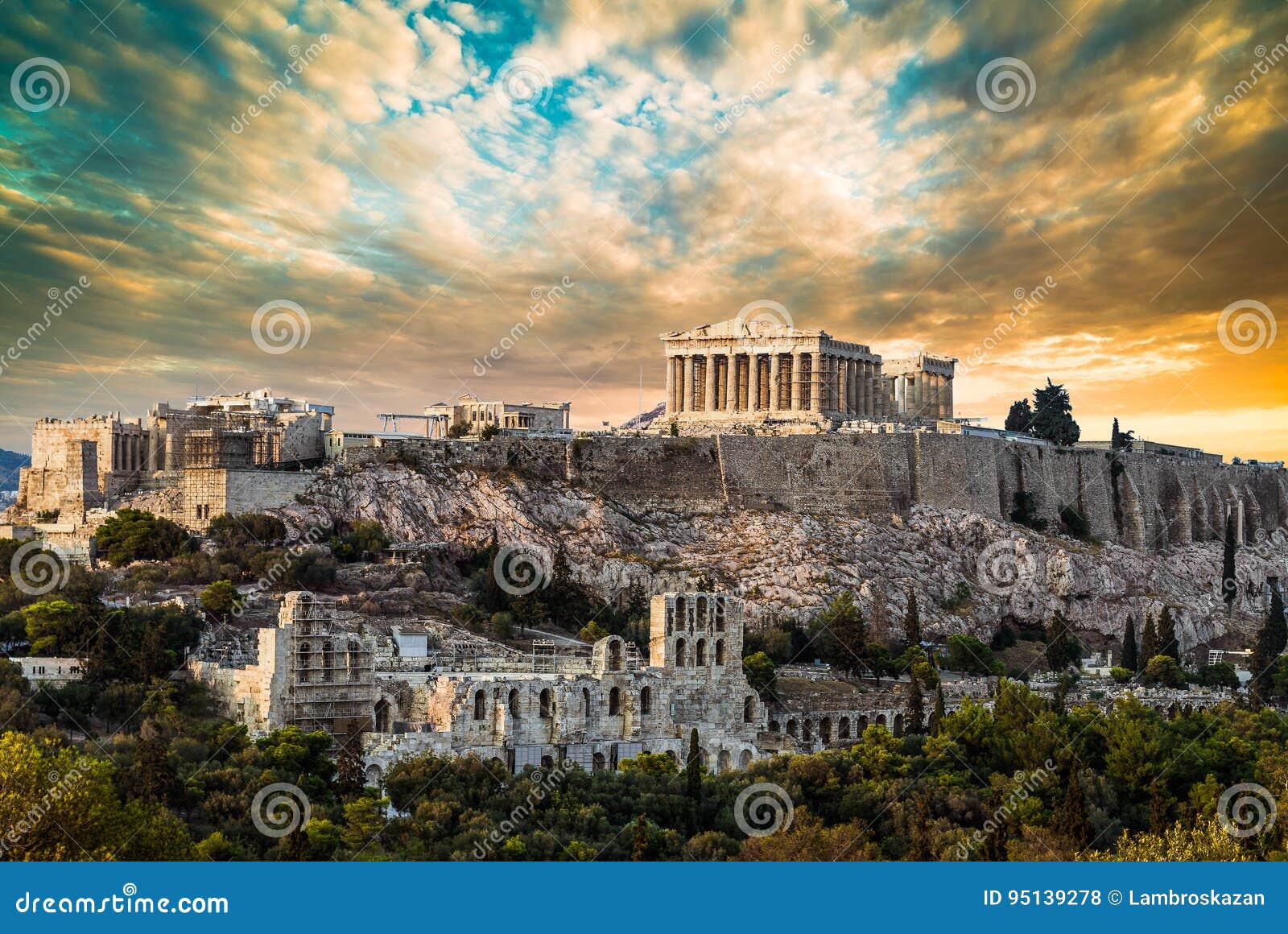 Acropolis At Sunset