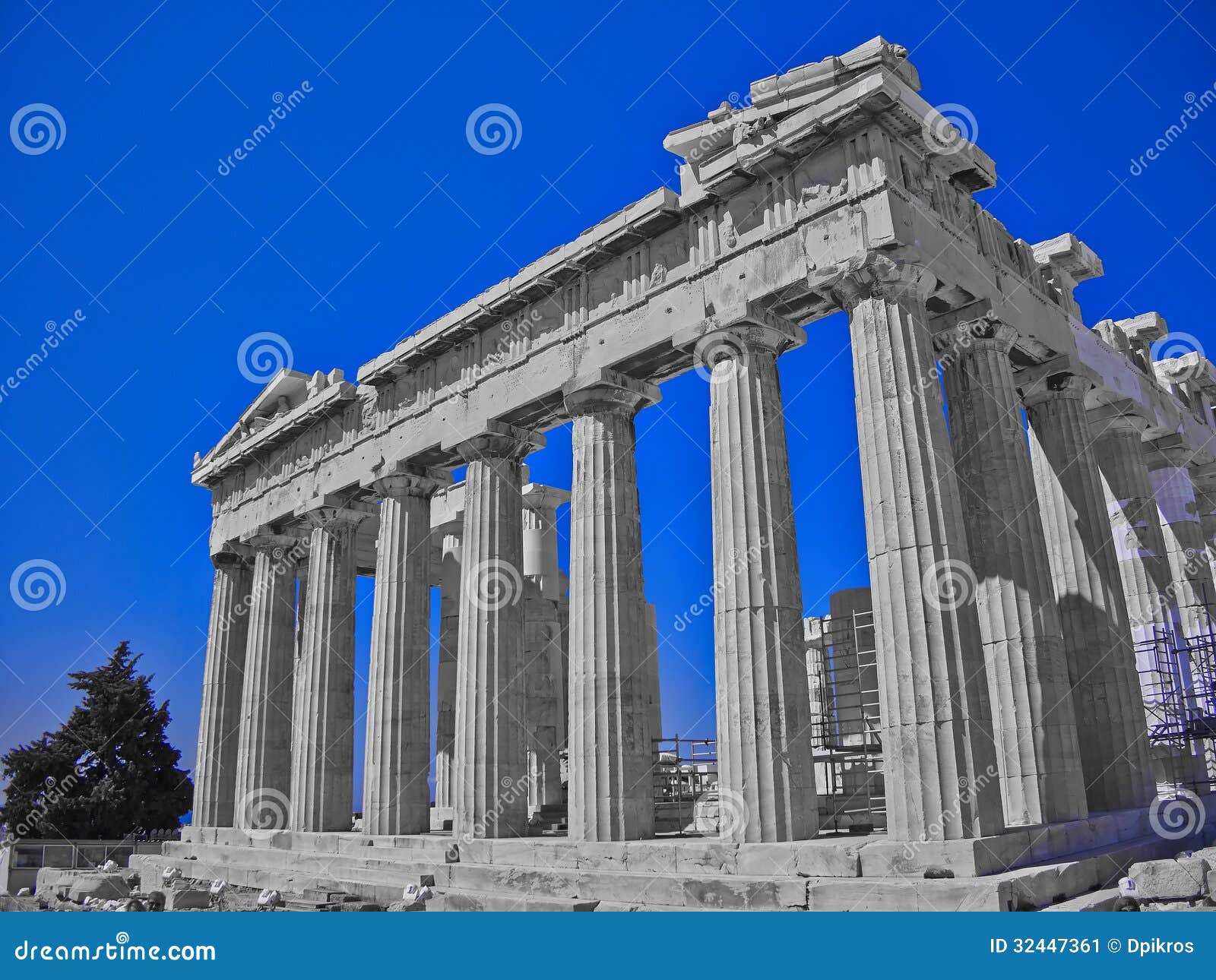 Parthenon Ancient Greek Temple Stock Image - Image of acropolis, scenic ...