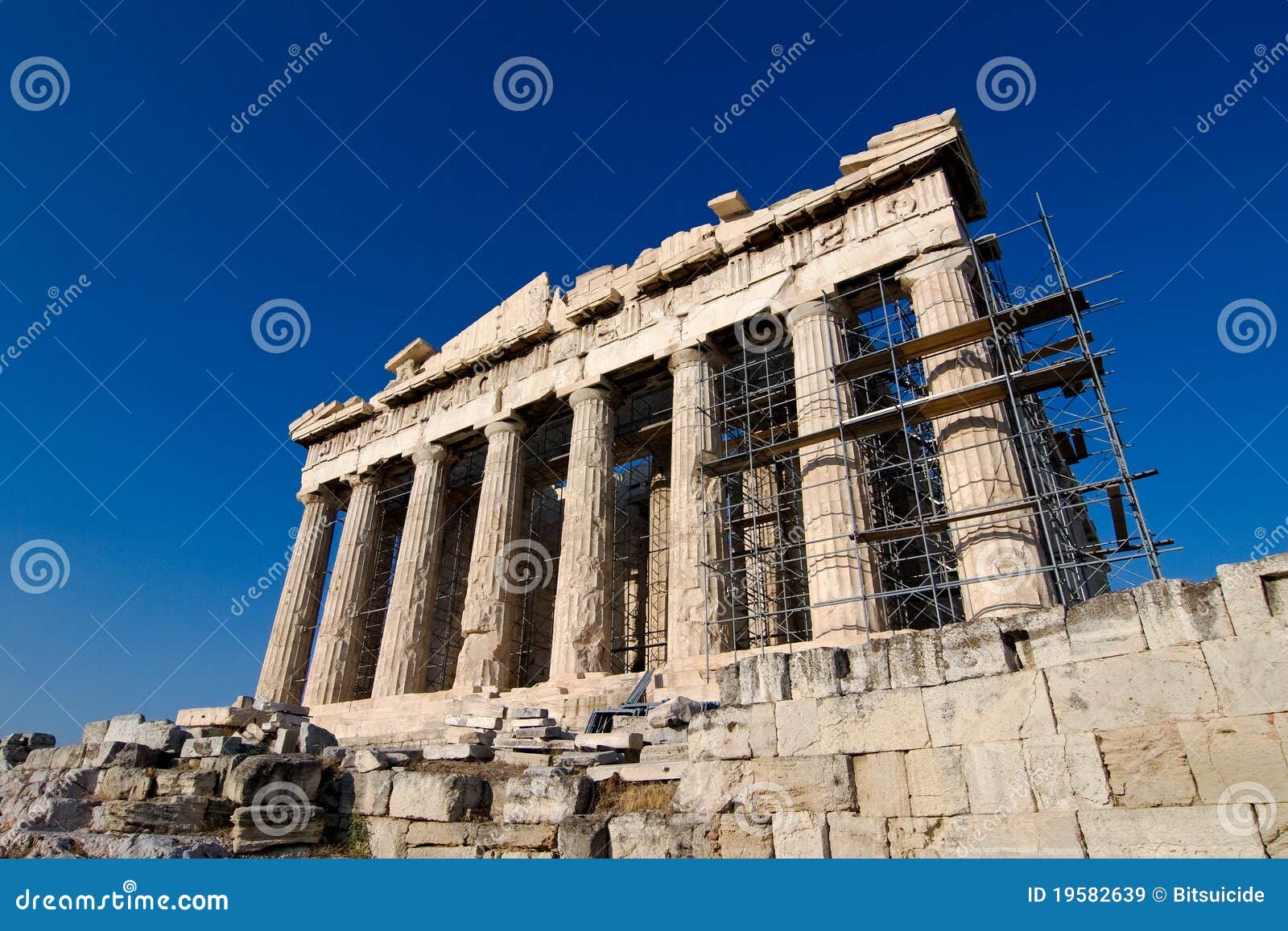 The Parthenon at Athens stock image. Image of rocks, greece - 19582639
