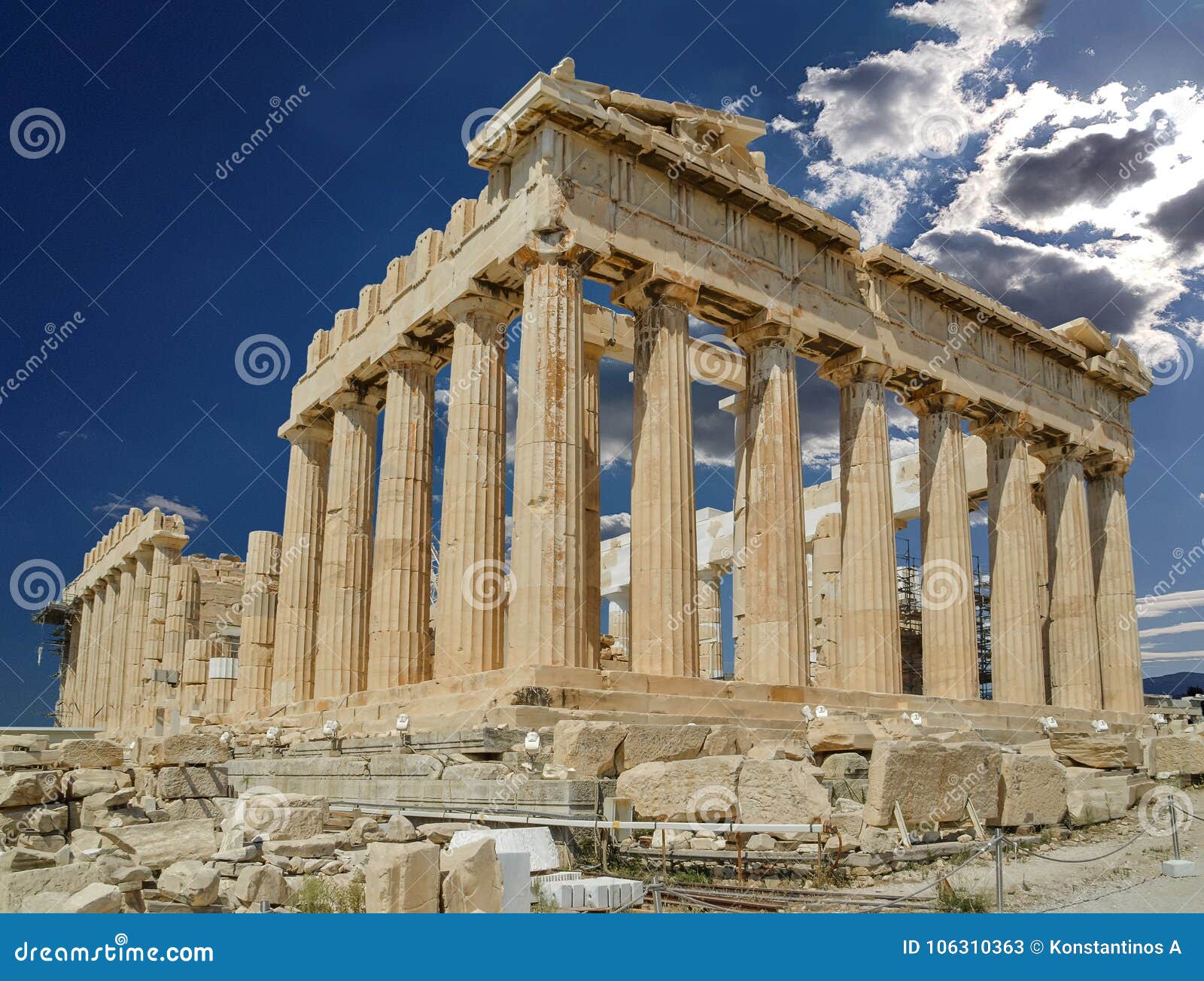 Parthenon Close Up Acropolis of Athens Greece Stock Image - Image of ...
