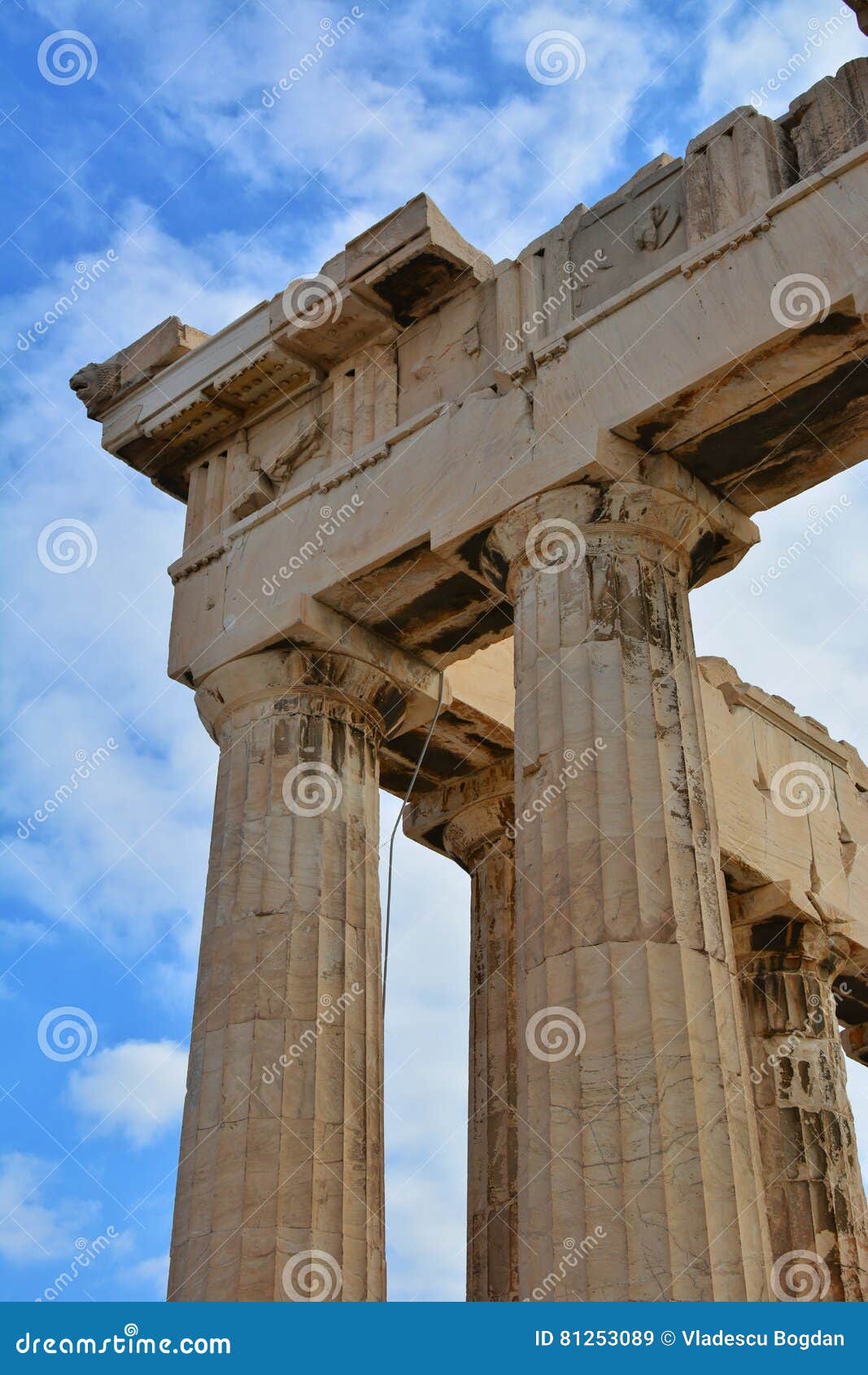 Parthenon column detail stock image. Image of ancient - 81253089