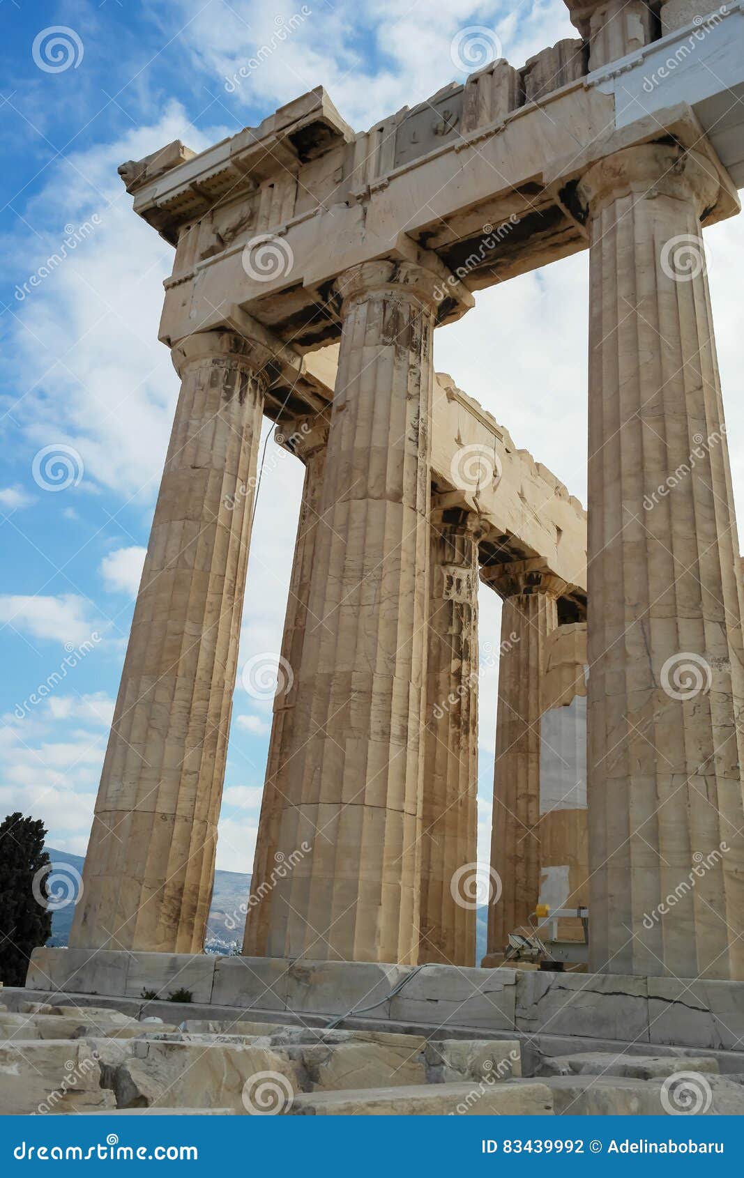 Parthenon Columns At Sky Background Stock Image | CartoonDealer.com ...
