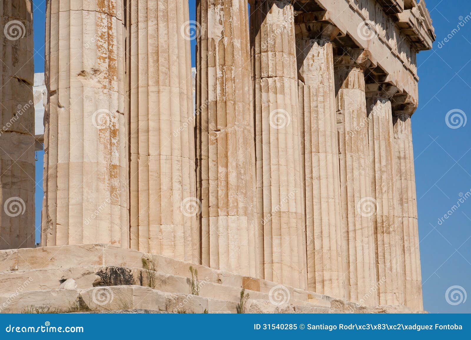 Parthenon columns stock image. Image of athens, greek - 31540285